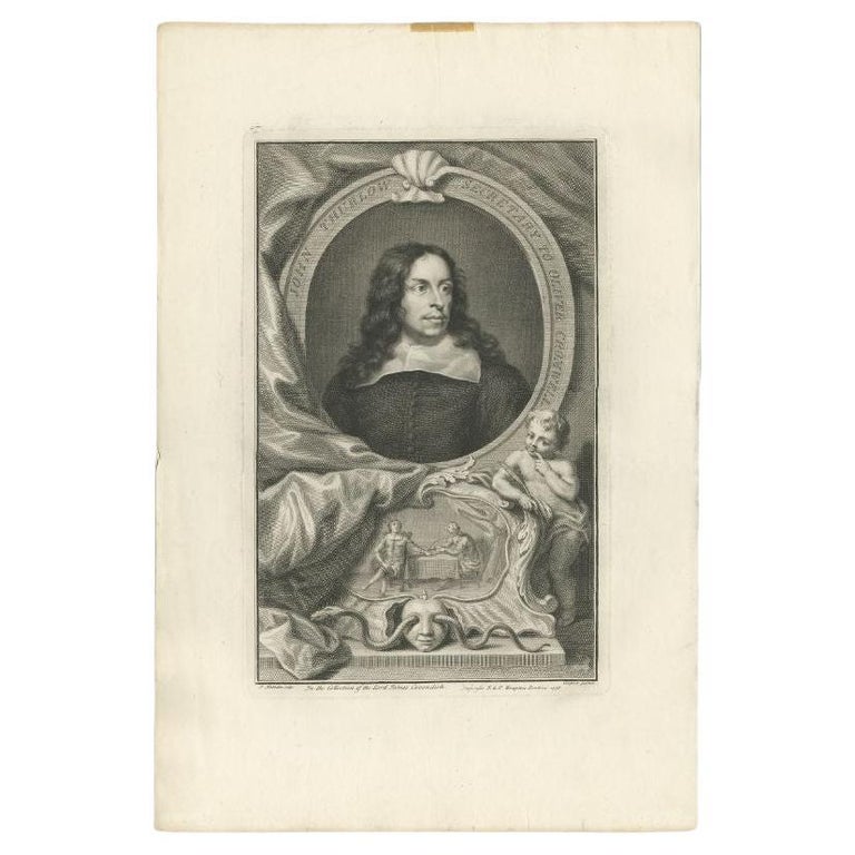 Portrait of John Thurloe, English Politician and Spymaster for Oliver ...