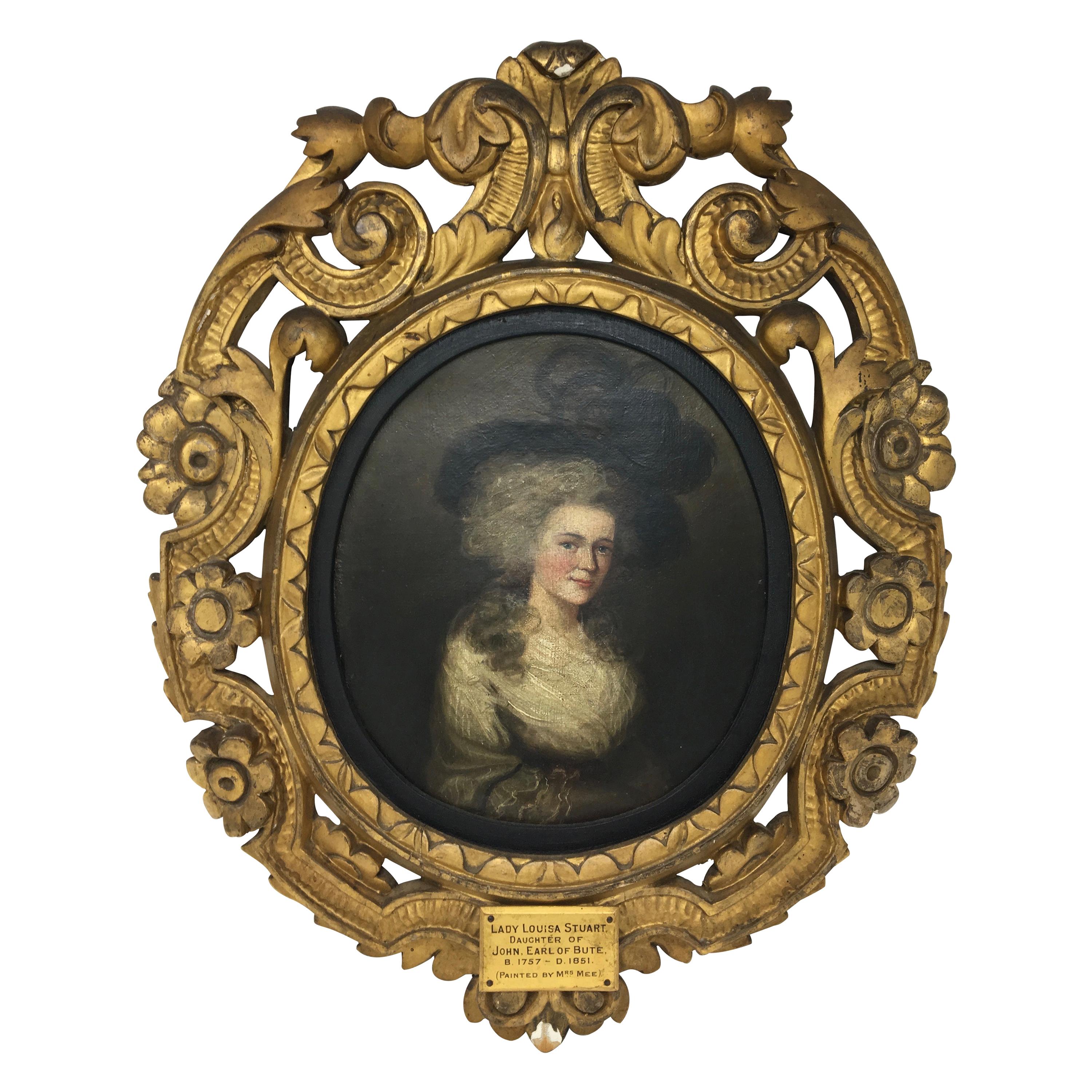 Portrait of Lady Louisa Stuart by Mrs. Mee, circa 1785 at 1stDibs