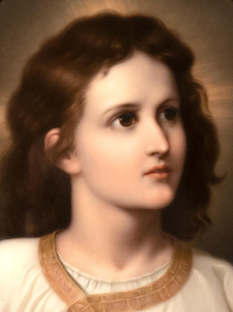 Portrait of The Boy Jesus in the Temple after Heinrich Hofmann KPM ...