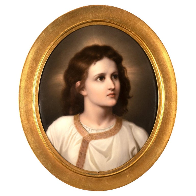 Portrait of The Boy Jesus in the Temple after Heinrich Hofmann KPM ...