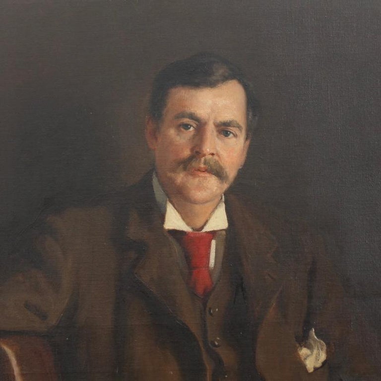 Portrait Painting Of An English Gentleman, Large Scale, Oil On Canvas ...