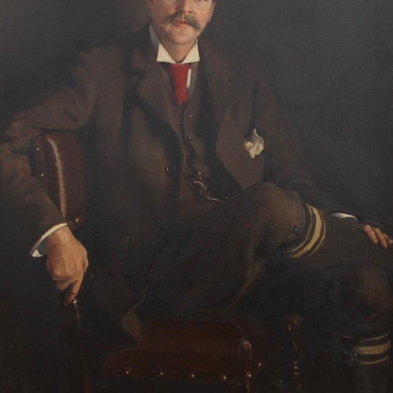 Portrait Painting Of An English Gentleman, Large Scale, Oil On Canvas ...