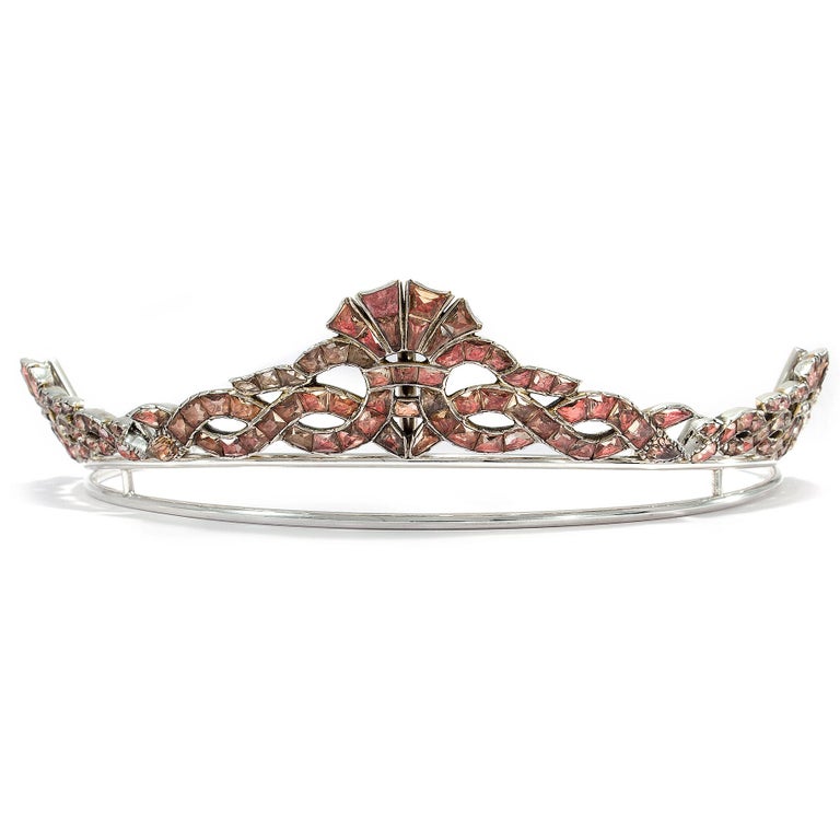 Portugal circa 1780, Orange-Red Imperial Topaz Silver Neoclassical ...