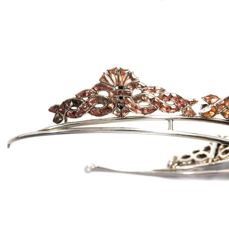 Portugal circa 1780, Orange-Red Imperial Topaz Silver Neoclassical ...