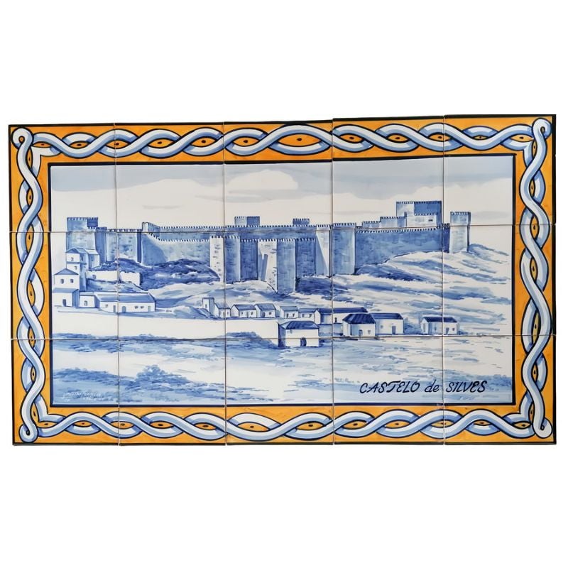 Azulejos Portuguese Hand Painted Ceramic Tile Mural "Fish" Signed by ...