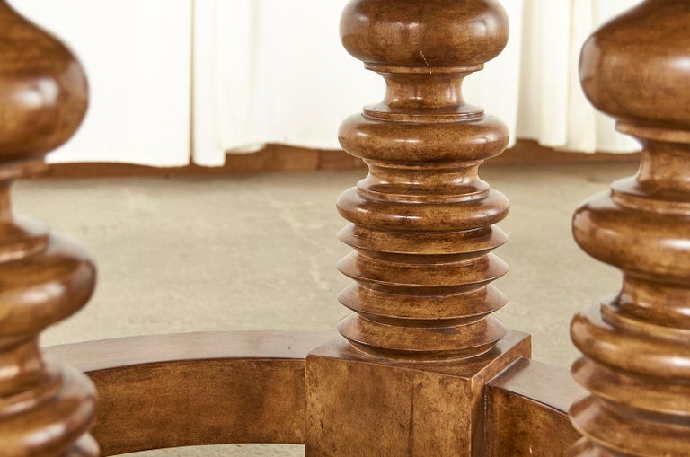 Portuguese Baroque Style Round Dining Room or Center Table at 1stDibs