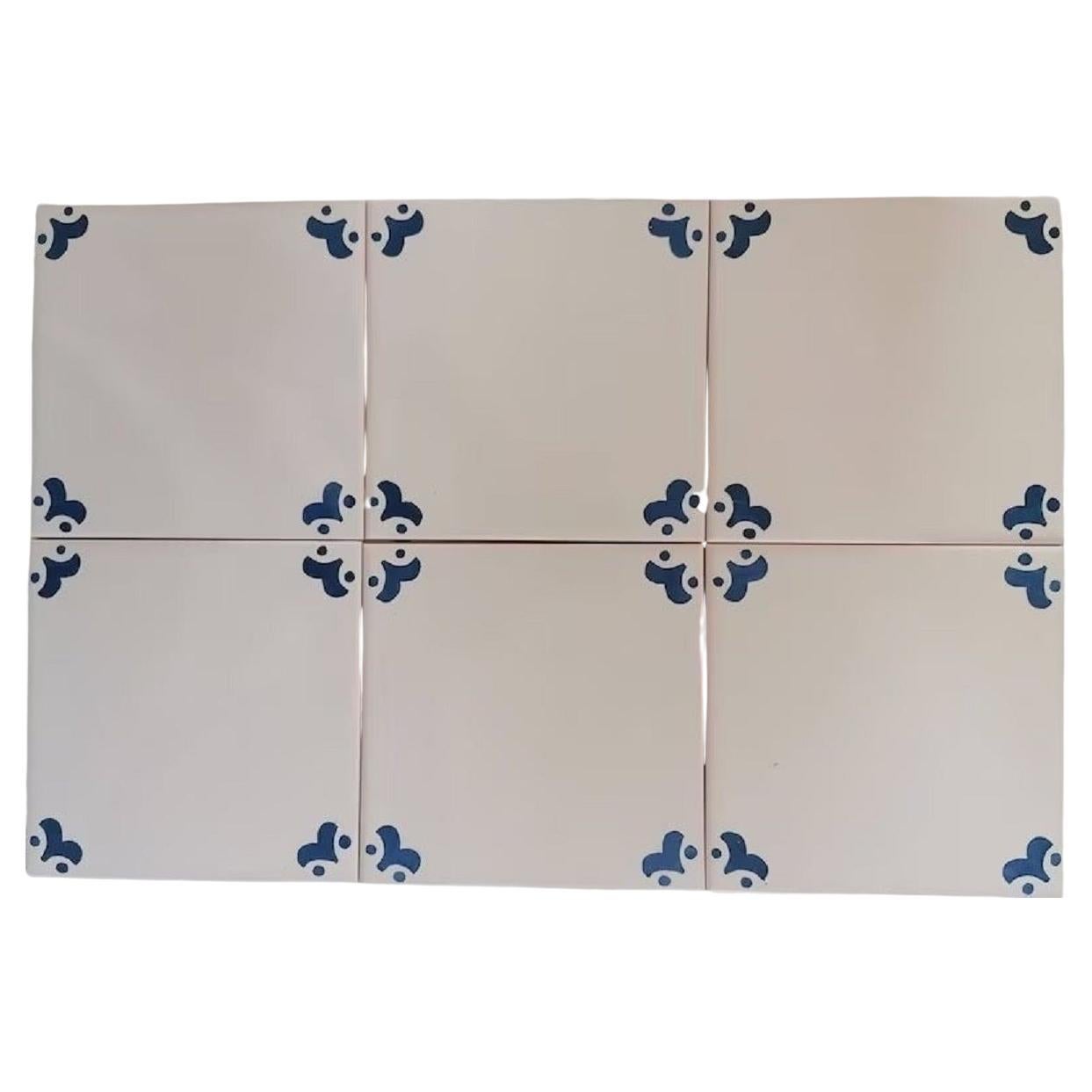 Blue and White Hand Painted Floral Tiles, Portuguese Ceramic Tiles ...