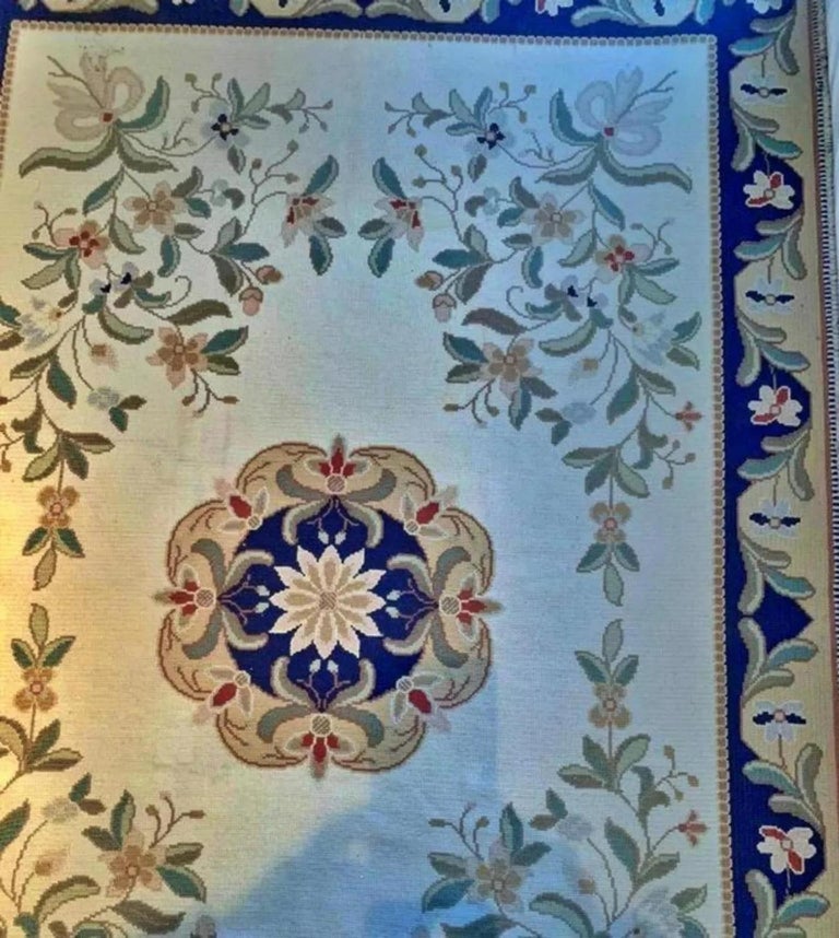 Portuguese Carpet 20th Century "Arraiolos" Wool Hand Made For Sale at ...