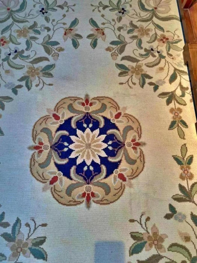 Portuguese Carpet 20th Century "Arraiolos" Wool Hand Made For Sale at ...