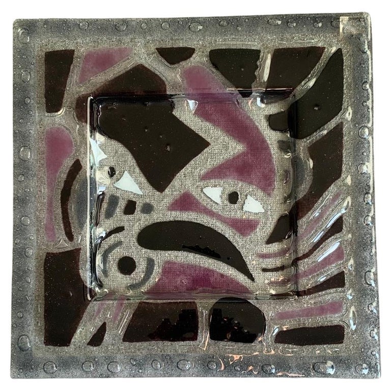 Portuguese Glass Plate by Luis Soares, 21st Century For Sale at 1stDibs