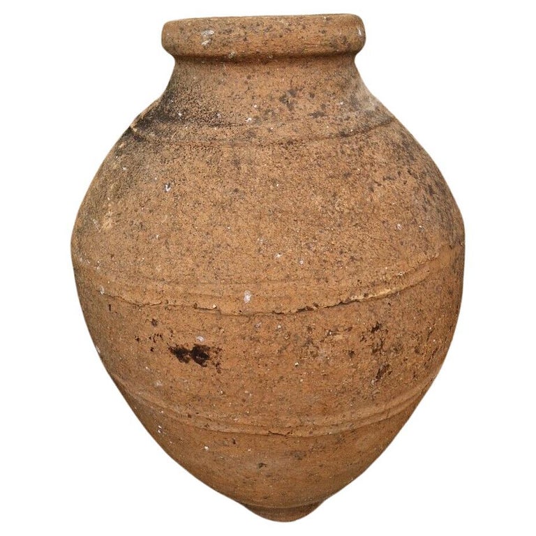 Antique Large Olive Oil Garden Pot For Sale at 1stDibs