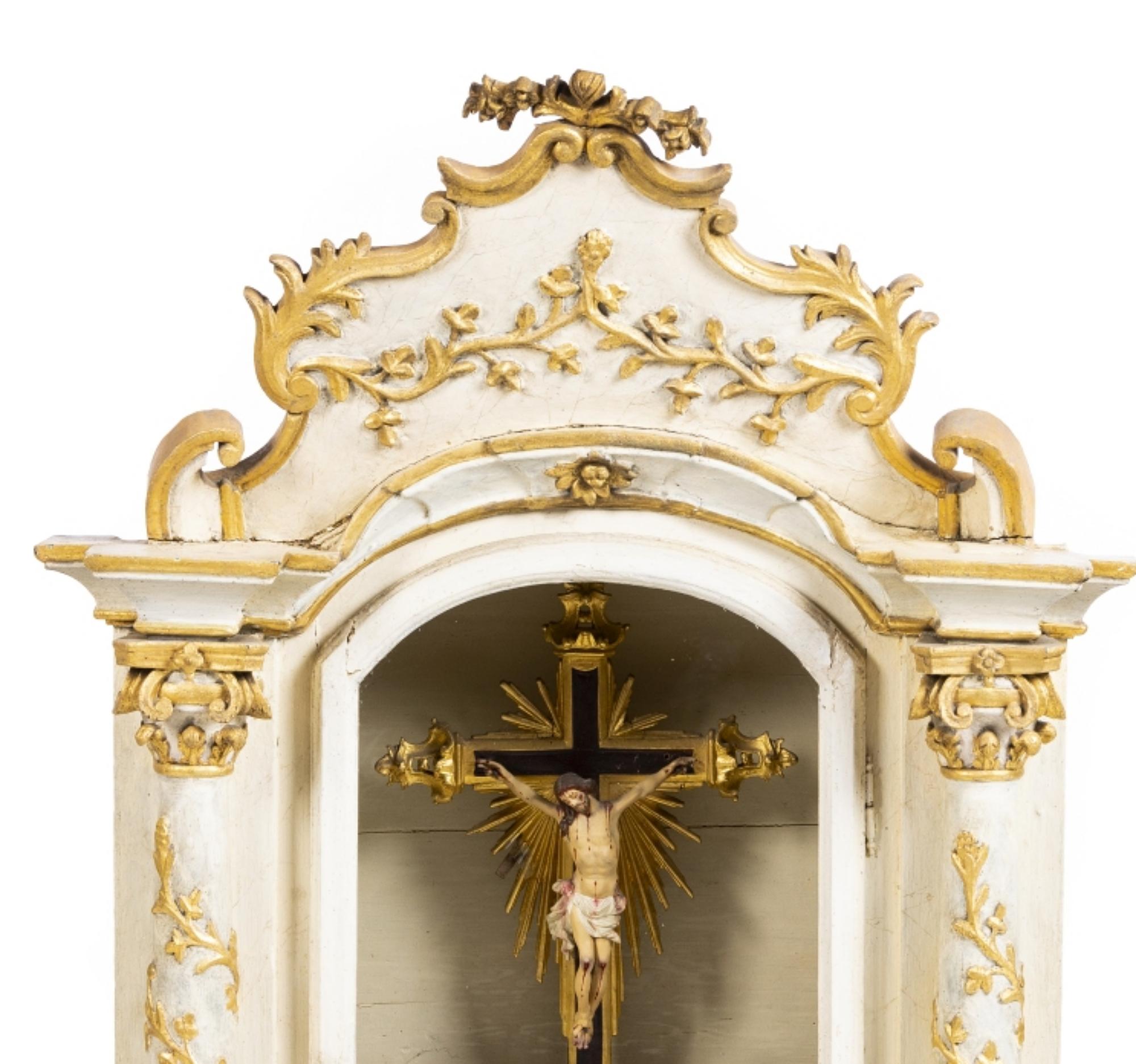 Portuguese Oratory with Calvary 18th Century For Sale at 1stDibs