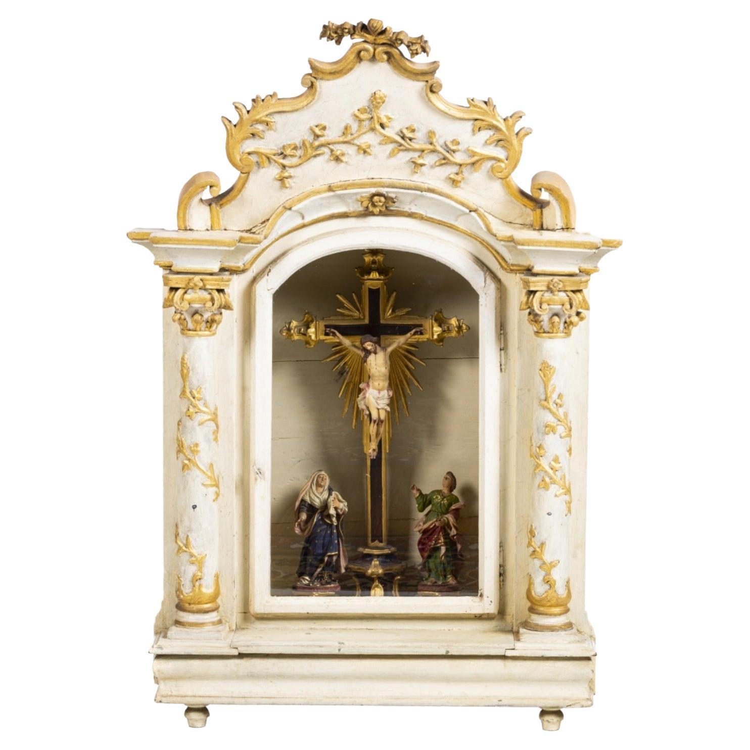 IMPORTANT PORTUGUESE ORATORY WITH CALVARY 18th Century For Sale at 1stDibs