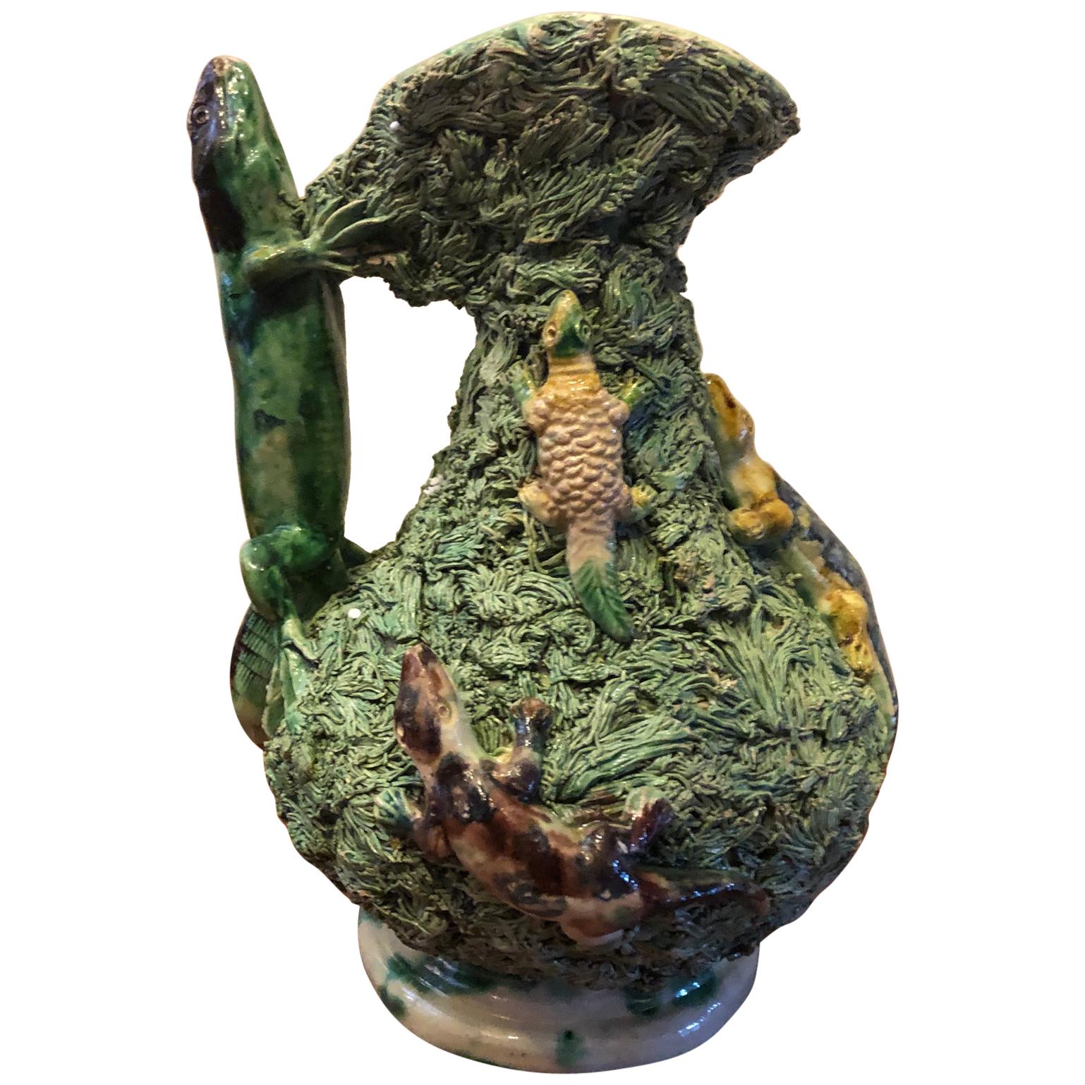 Mexican Talavera Pulque Pitcher at 1stDibs