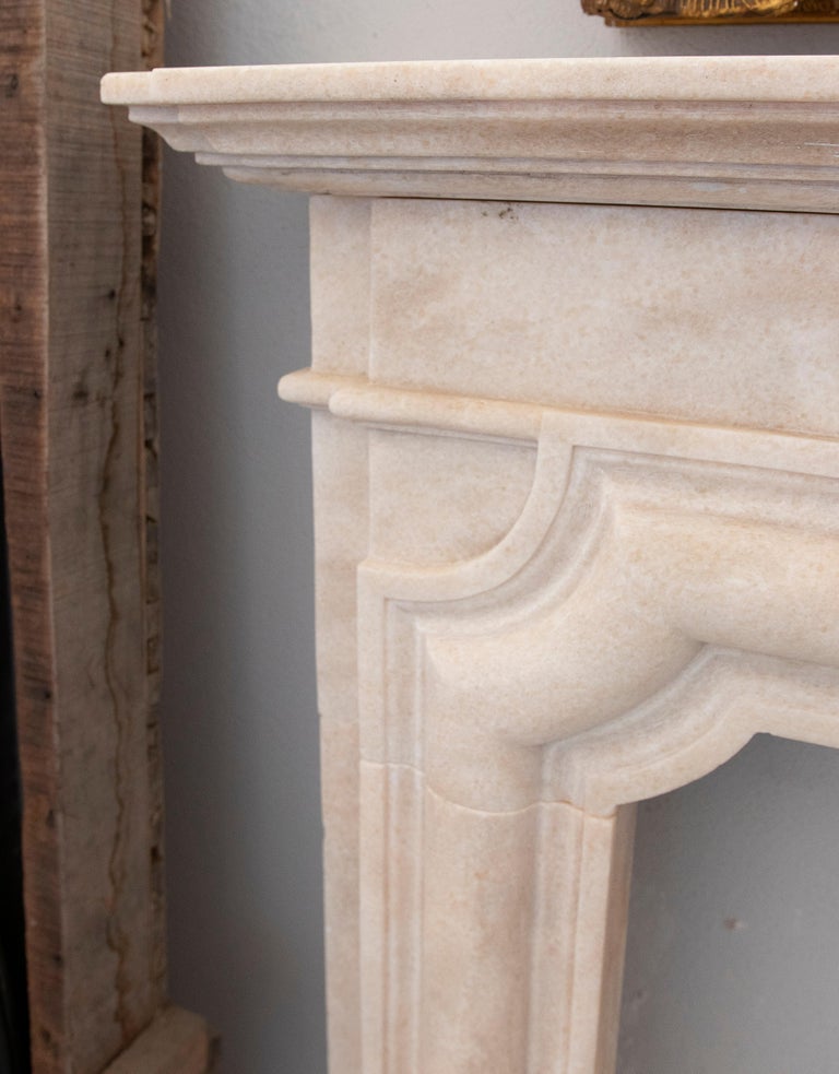 Portuguese Rose Marble Fireplace in Classical Style For Sale at 1stDibs