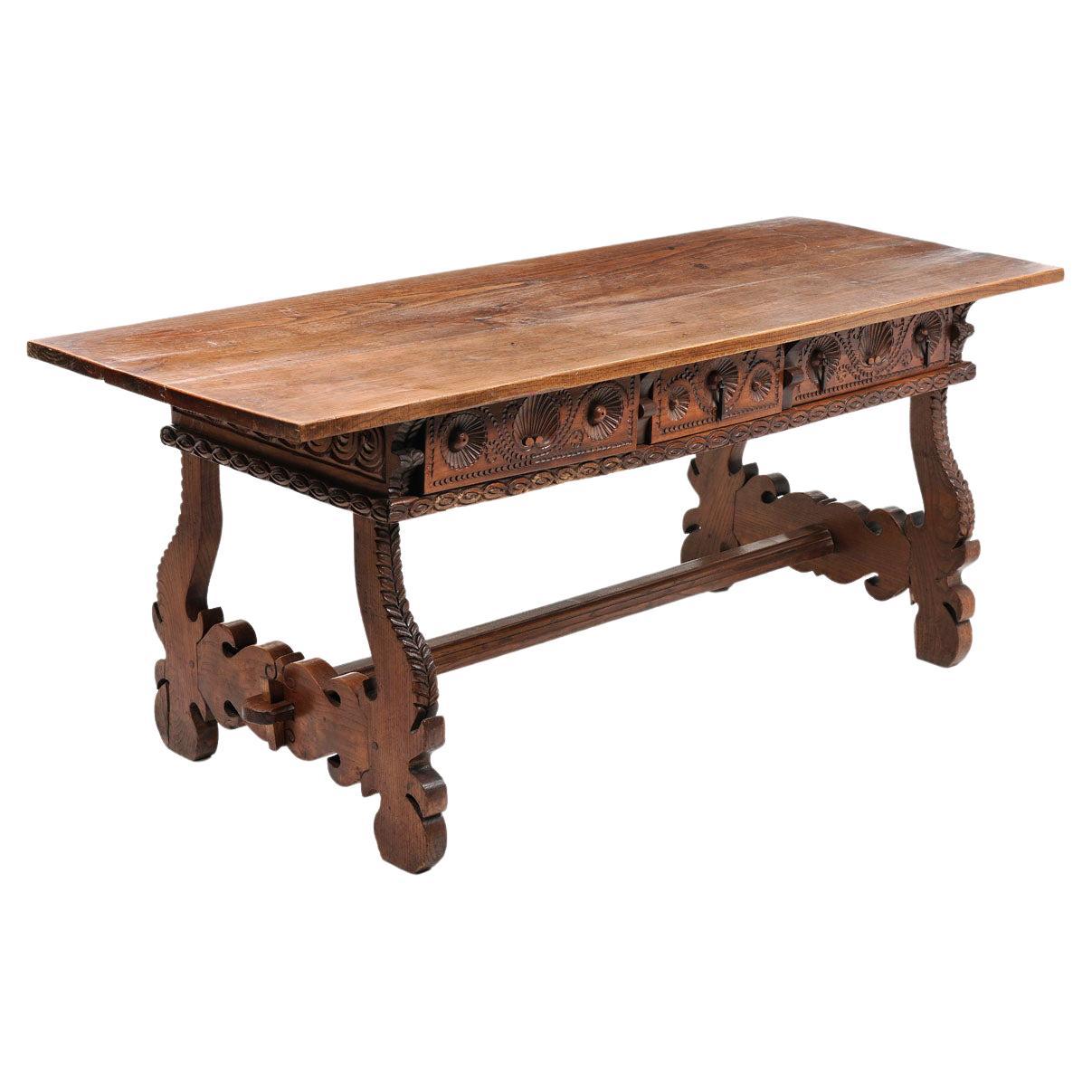 Rustic Tree Trunk Table For Sale at 1stDibs | rustic tree furniture ...