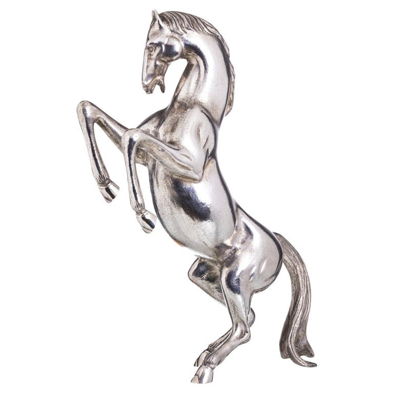 Portuguese Sculpture "Horse" in Silver 20th Century For Sale at 1stDibs