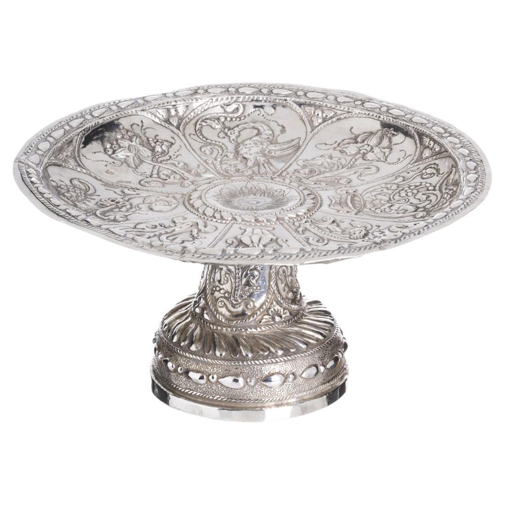 17th-18th Century Portuguese Silver Tray For Sale at 1stDibs