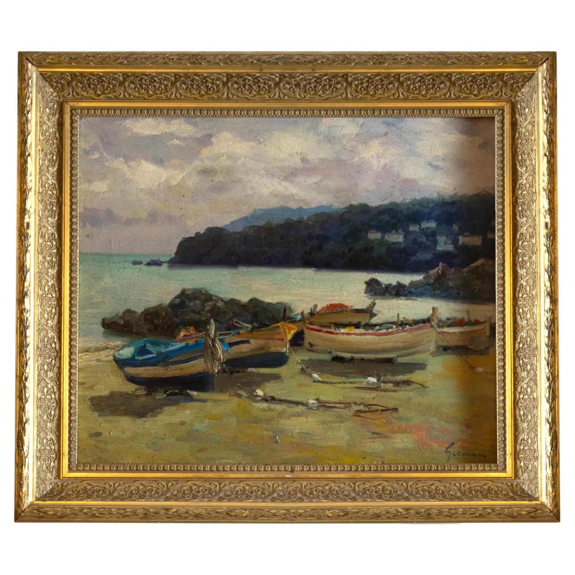Post-Impressionism Maritime Painting By Louis German, 1930 For Sale at ...