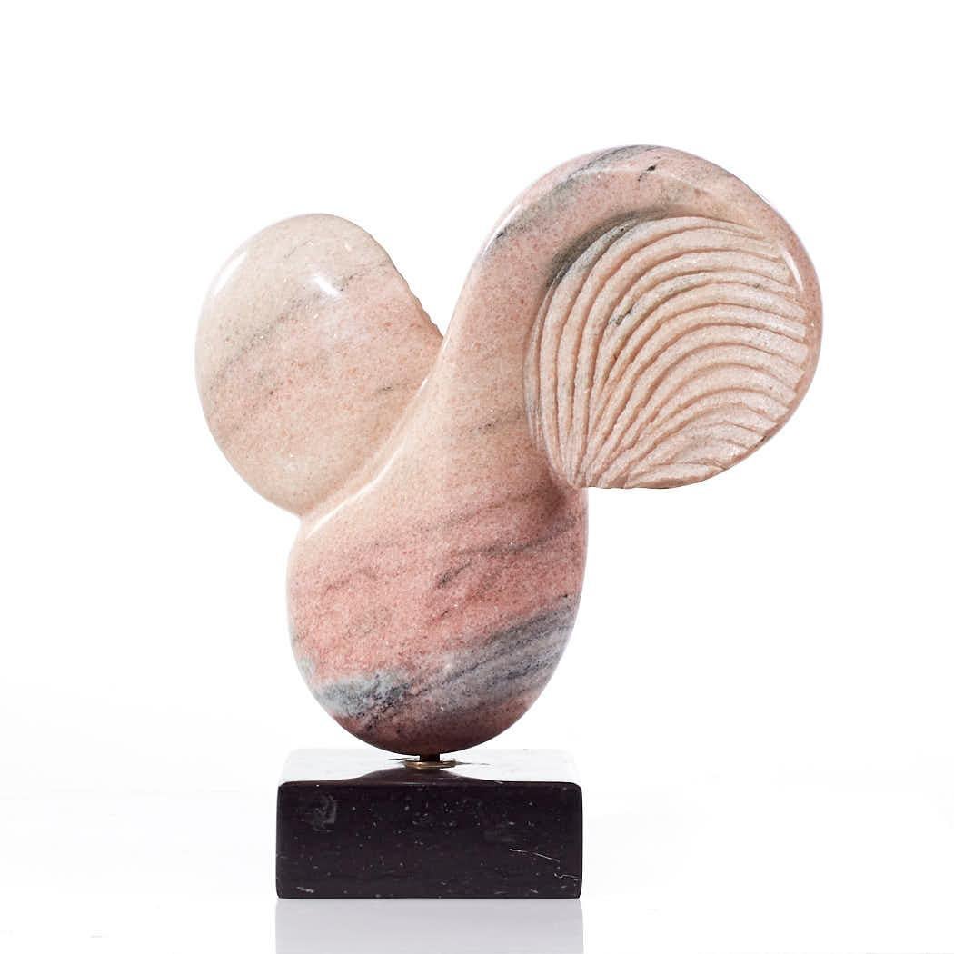 Post Modern Abstract Pink Marble Sculpture For Sale at 1stDibs