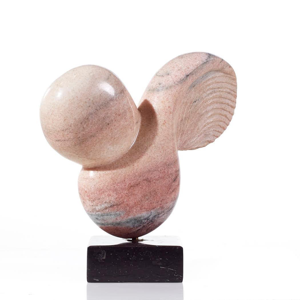 Post Modern Abstract Pink Marble Sculpture For Sale at 1stDibs