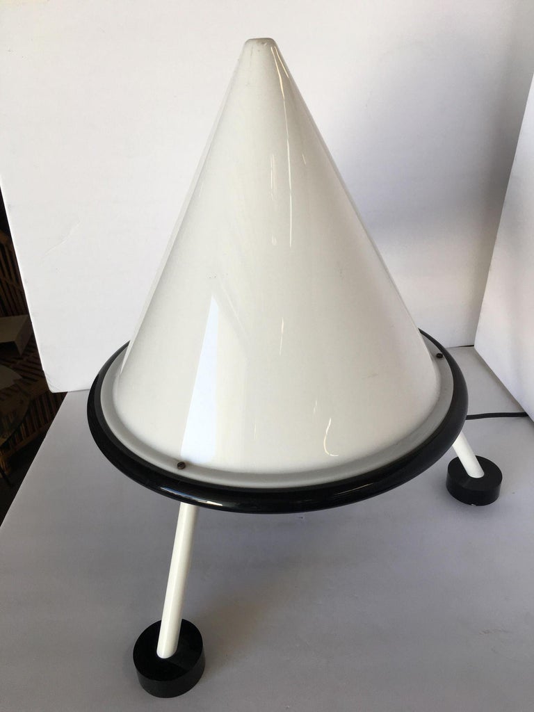 Post Modern Acrylic Geometric Cone Table Lamp For Sale at 1stDibs