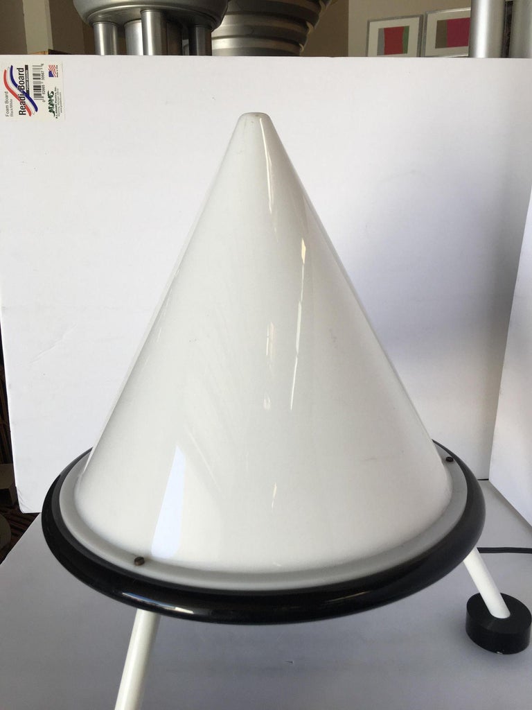 Post Modern Acrylic Geometric Cone Table Lamp For Sale at 1stDibs
