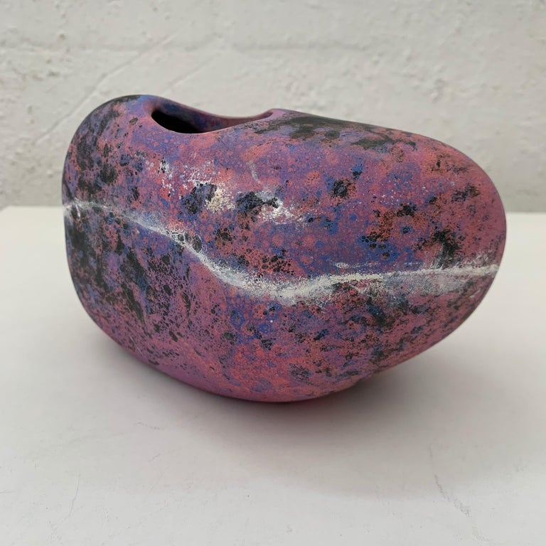 Postmodern Amorphic Celestial Pottery Vase, Handmade, USA at 1stDibs