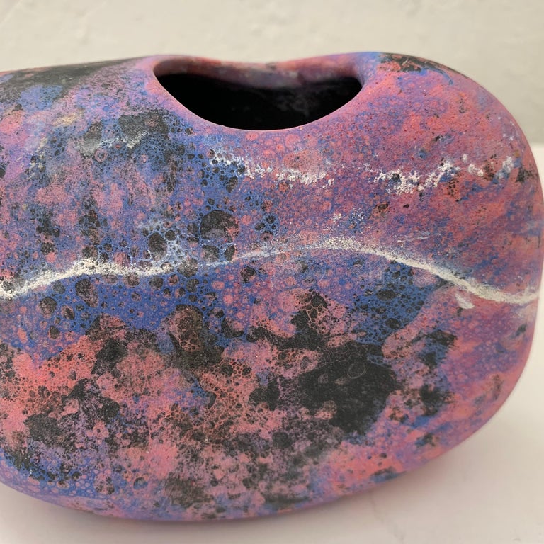 Postmodern Amorphic Celestial Pottery Vase, Handmade, USA at 1stDibs