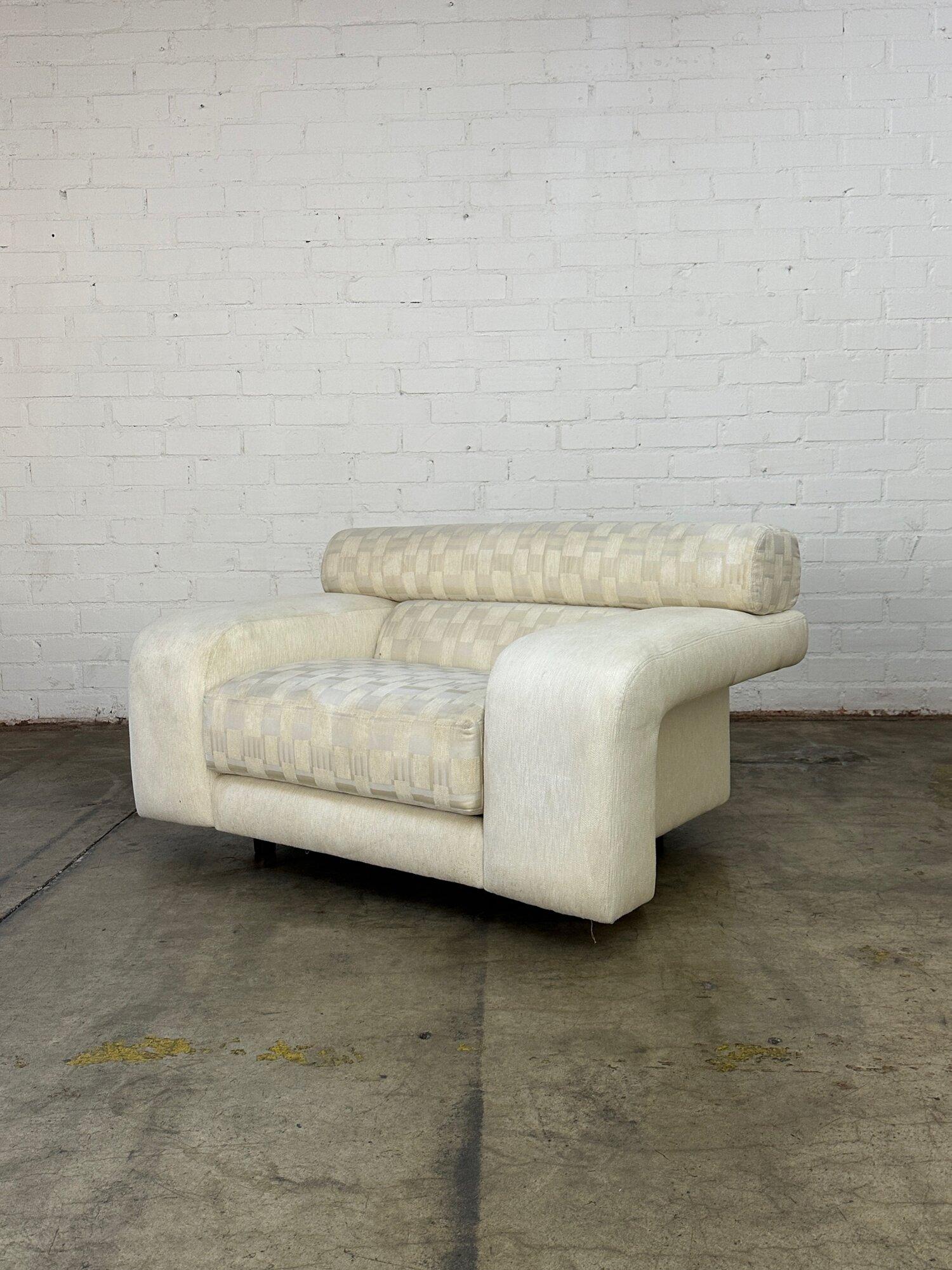 Post modern angular lounge chair For Sale at 1stDibs