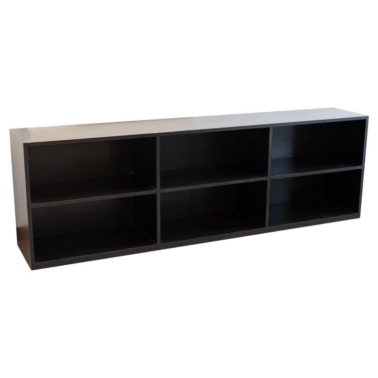 Post Modern Black Wood Modular Shelving Storage Unit For Sale at 1stDibs