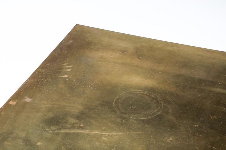 Post-Modern Brass and Black Steel Coffee Table by Emiel Veranneman ...
