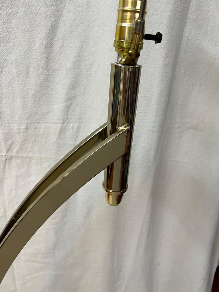 Post Modern Brass Floor Lamp For Sale at 1stDibs