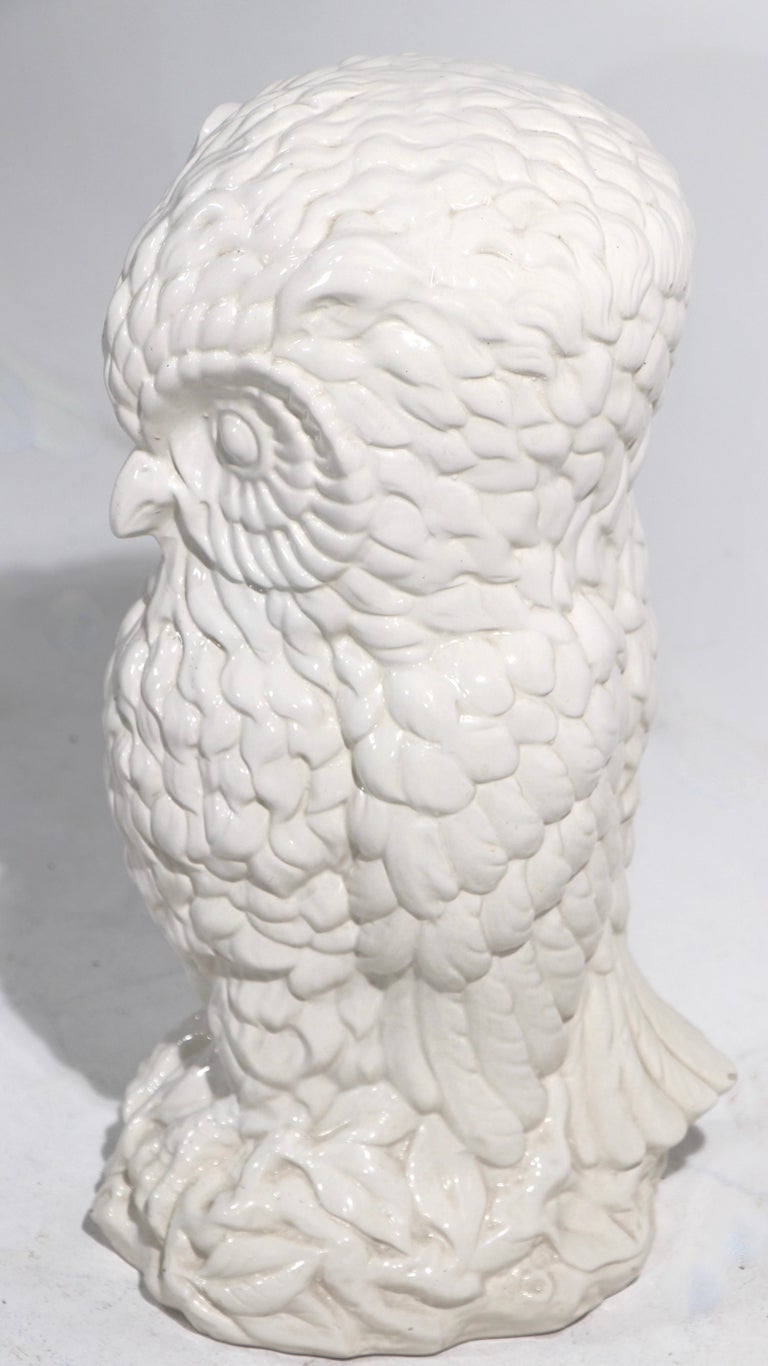 Post Modern Ceramic Owl Made in Italy For Sale at 1stDibs