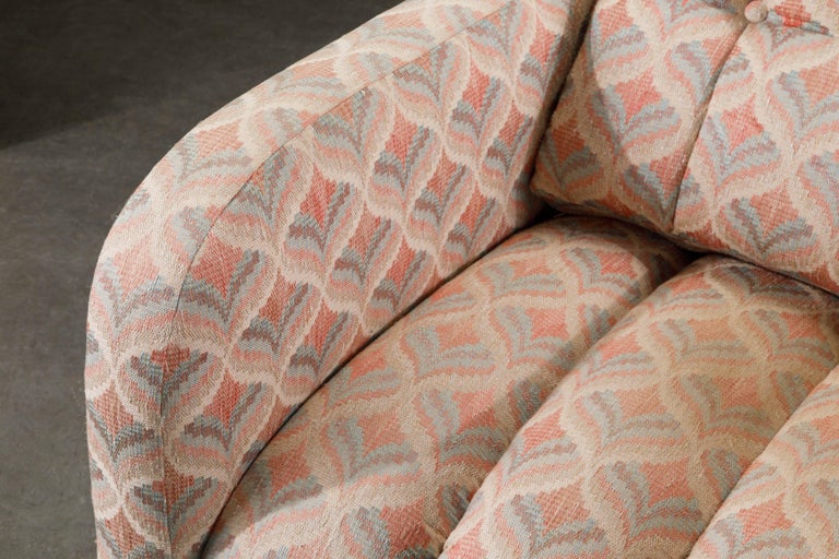 Post-Modern Channel Tufted Lounge Chairs, 1980s For Sale at 1stDibs