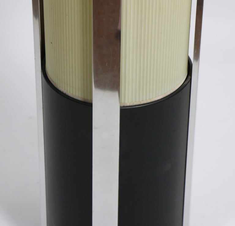 Post Modern Chrome and Black TOTEM Floor Lamp For Sale at 1stDibs