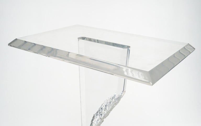 Post Modern / Contemporary Pedestal Display Stand, Clear and Black ...