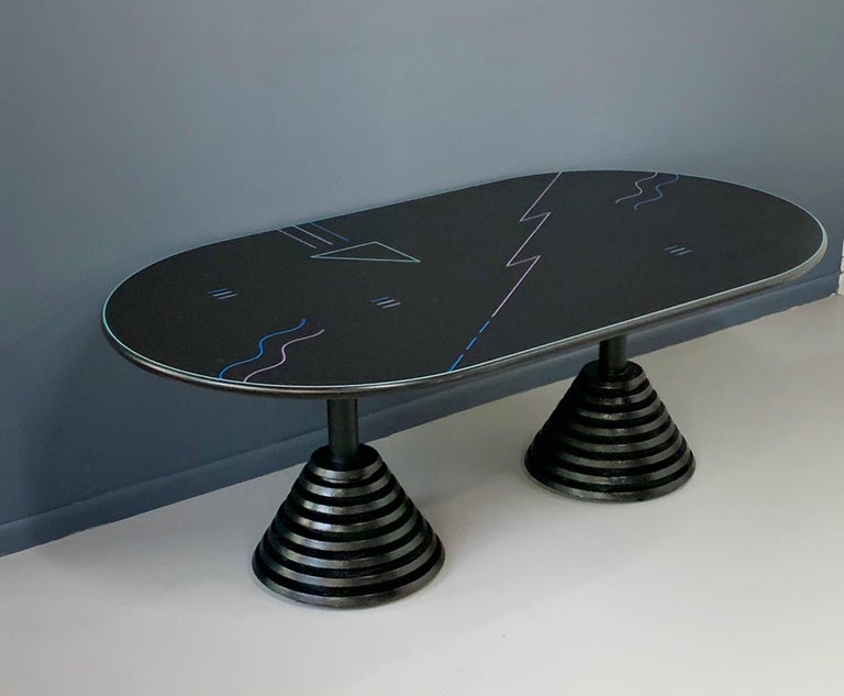 Postmodern Desk in the Style of Ettore Sottsass For Sale at 1stDibs