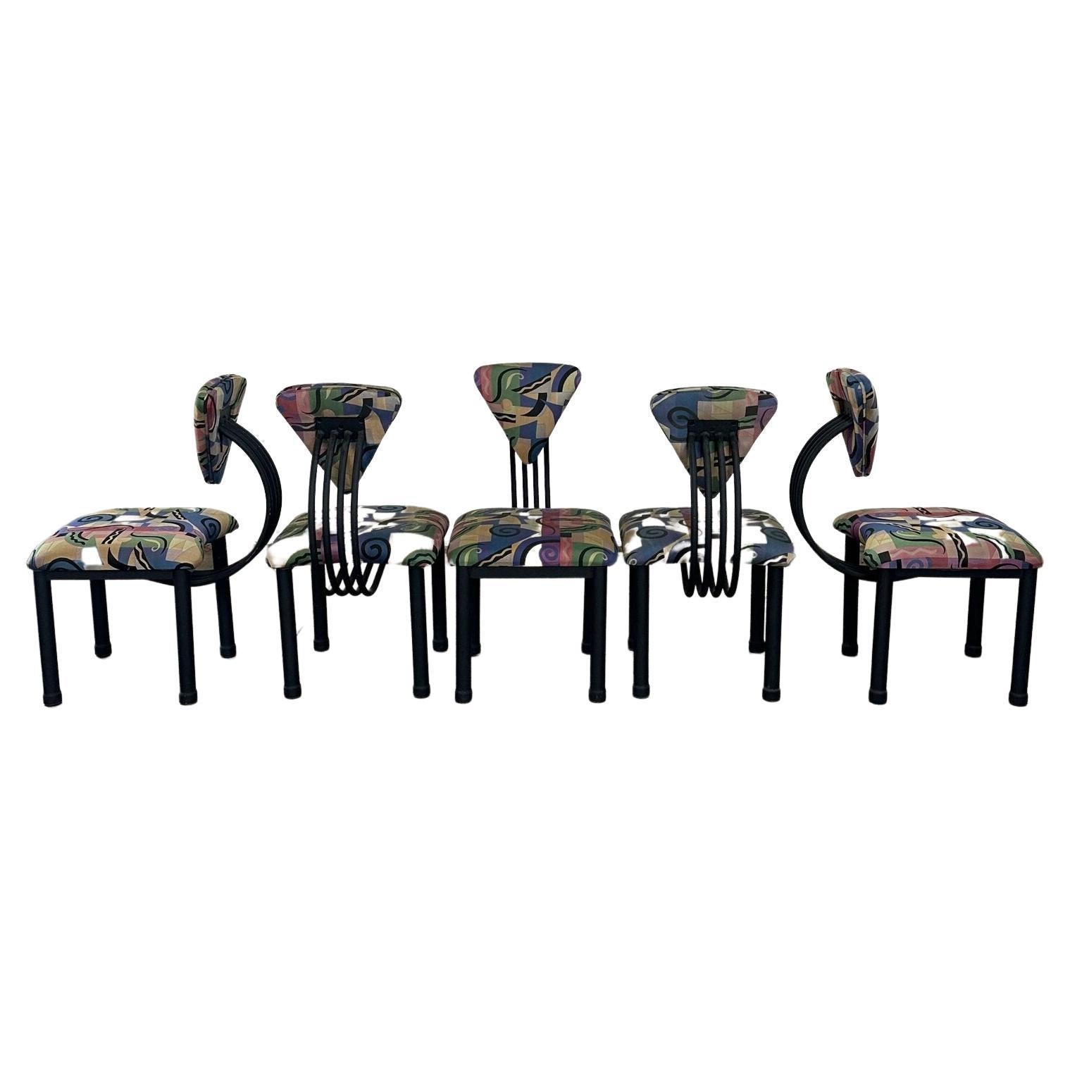 Post Modern dining chairs -set of five For Sale at 1stDibs