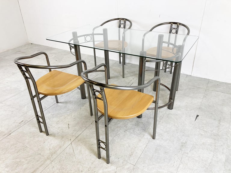 Post Modern Dining Room Set, 1980s For Sale at 1stDibs