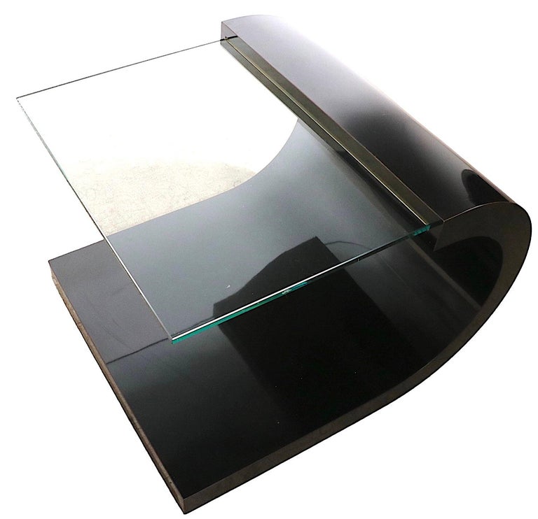 Post Modern Formica and Cantilevered Glass Side Table c 1970/1980's For ...