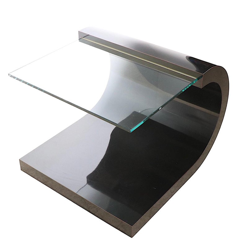 Post Modern Formica and Cantilevered Glass Side Table c 1970/1980's For ...