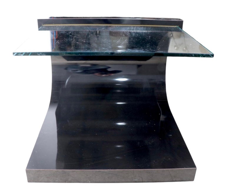 Post Modern Formica and Cantilevered Glass Side Table c 1970/1980's For ...