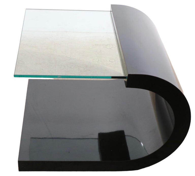 Post Modern Formica and Cantilevered Glass Side Table c 1970/1980's For ...