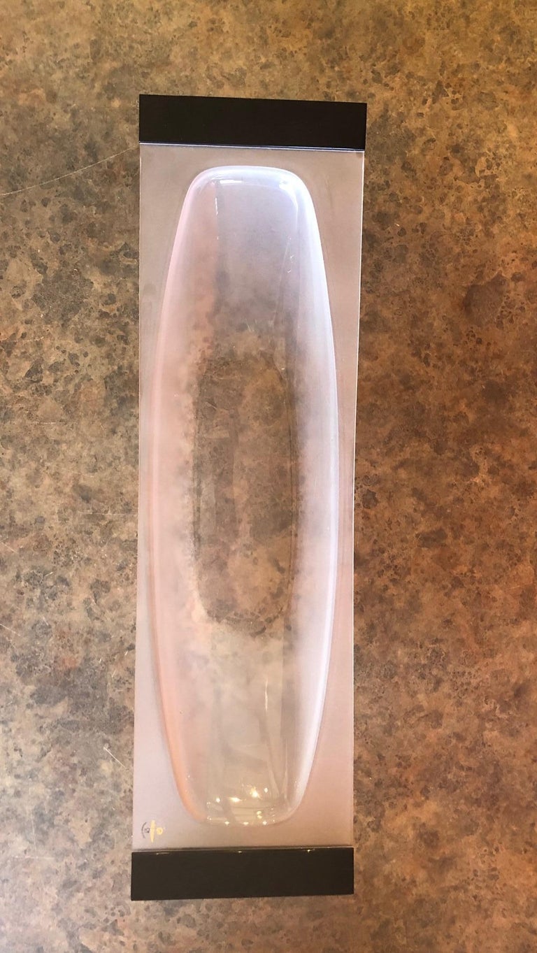 Postmodern Frosted Lucite Bowl by Rede Guzzini of Italy For Sale at 1stdibs