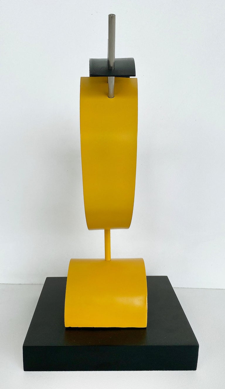 Post-Modern Geometric Abstract Metal Table Sculpture at 1stDibs