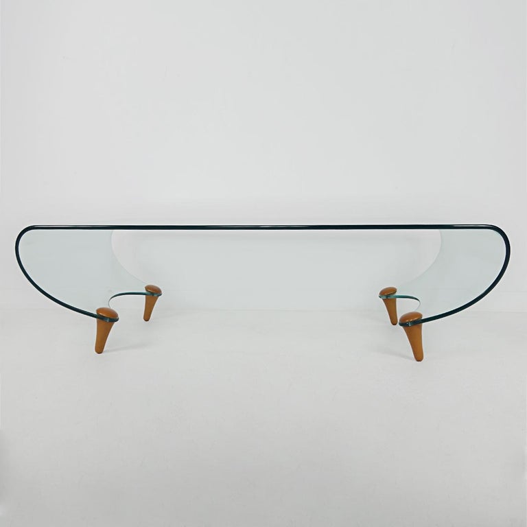 Postmodern Glass Coffee Table Tango by Fabio Di Bartolomei for Fiam ...