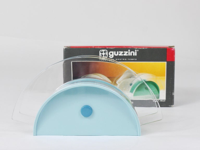 Post-Modern Guzzini Bon Ton Napkin Stand, Furio Minuti, Memphis Style ...