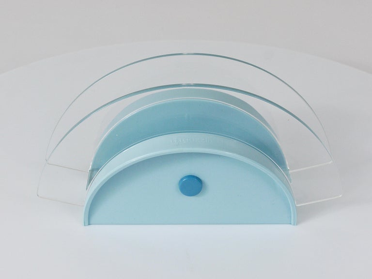 Post-Modern Guzzini Bon Ton Napkin Stand, Furio Minuti, Memphis Style ...