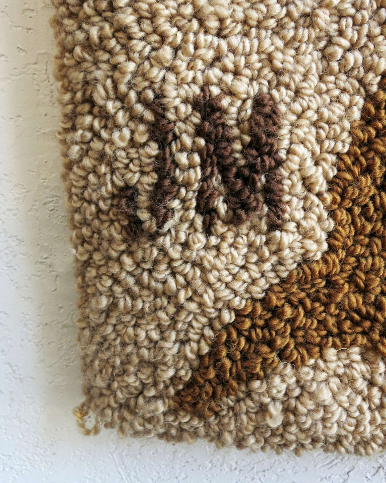Postmodern Hand-Hooked Tapestry Rug Wall Hanging For Sale at 1stDibs
